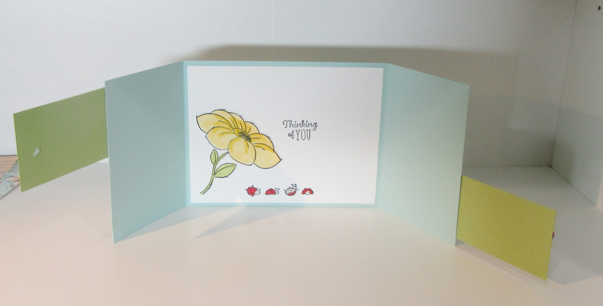 Handmade Fun Fold Crossover Card - Stamp with Marilyn